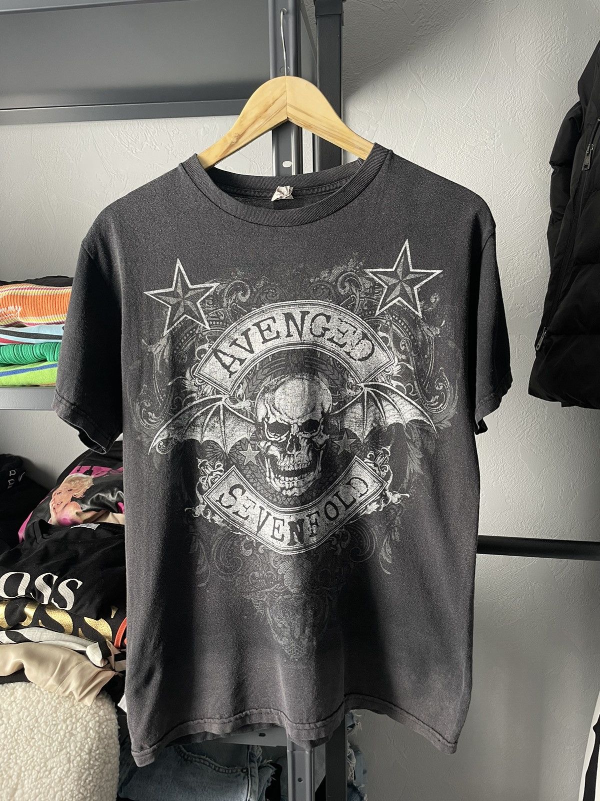 Band Tees × Vintage Vintage 2000’s Avenged Sevenfold Sun Faded Tee ...