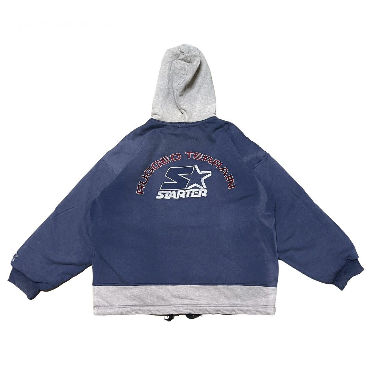 MLB × NBA × Starter Vintage NBA NFL MLB Starter Hoody Distressed | Grailed