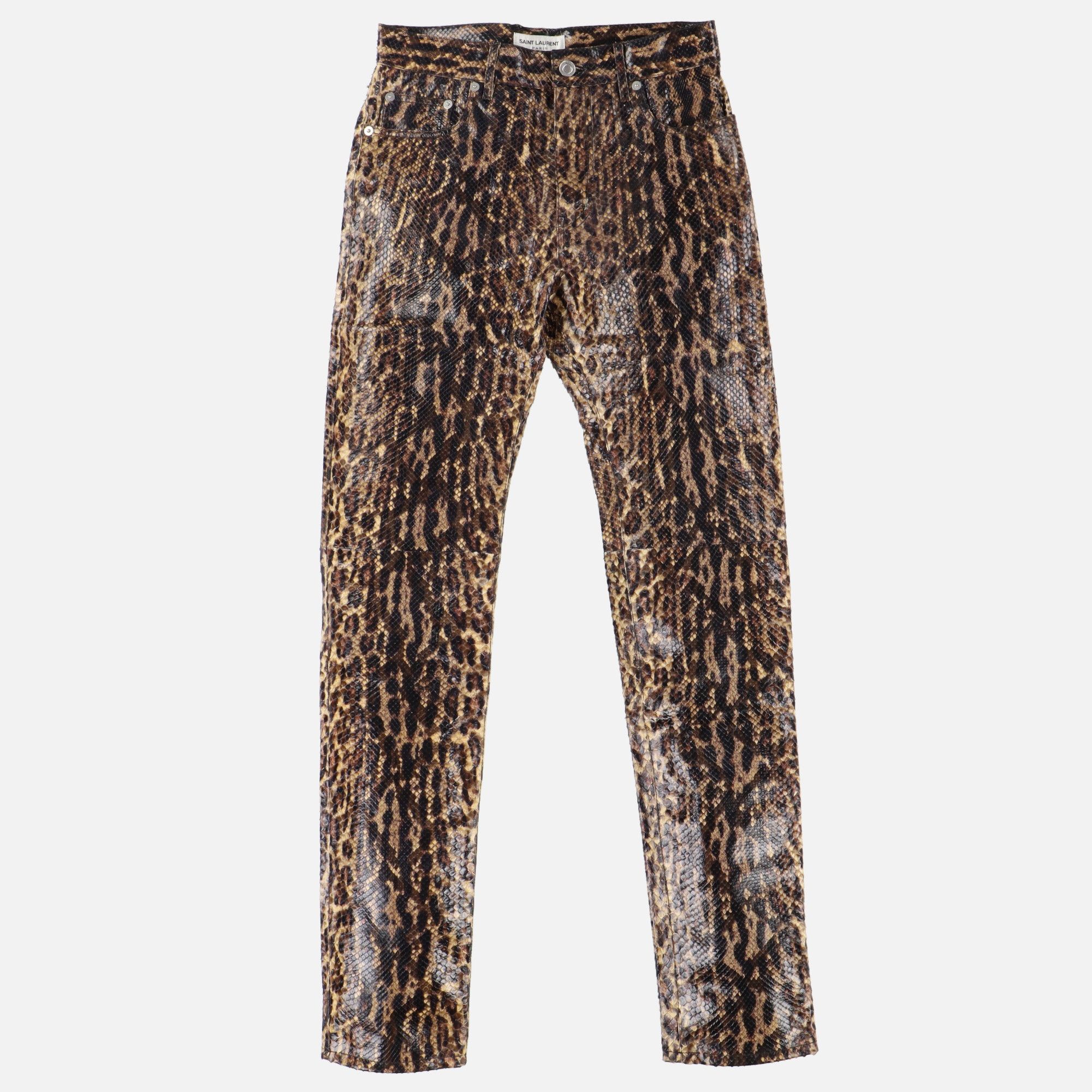 Saint Laurent Paris 1 of 1 Genuine Python Leather Trousers | Grailed