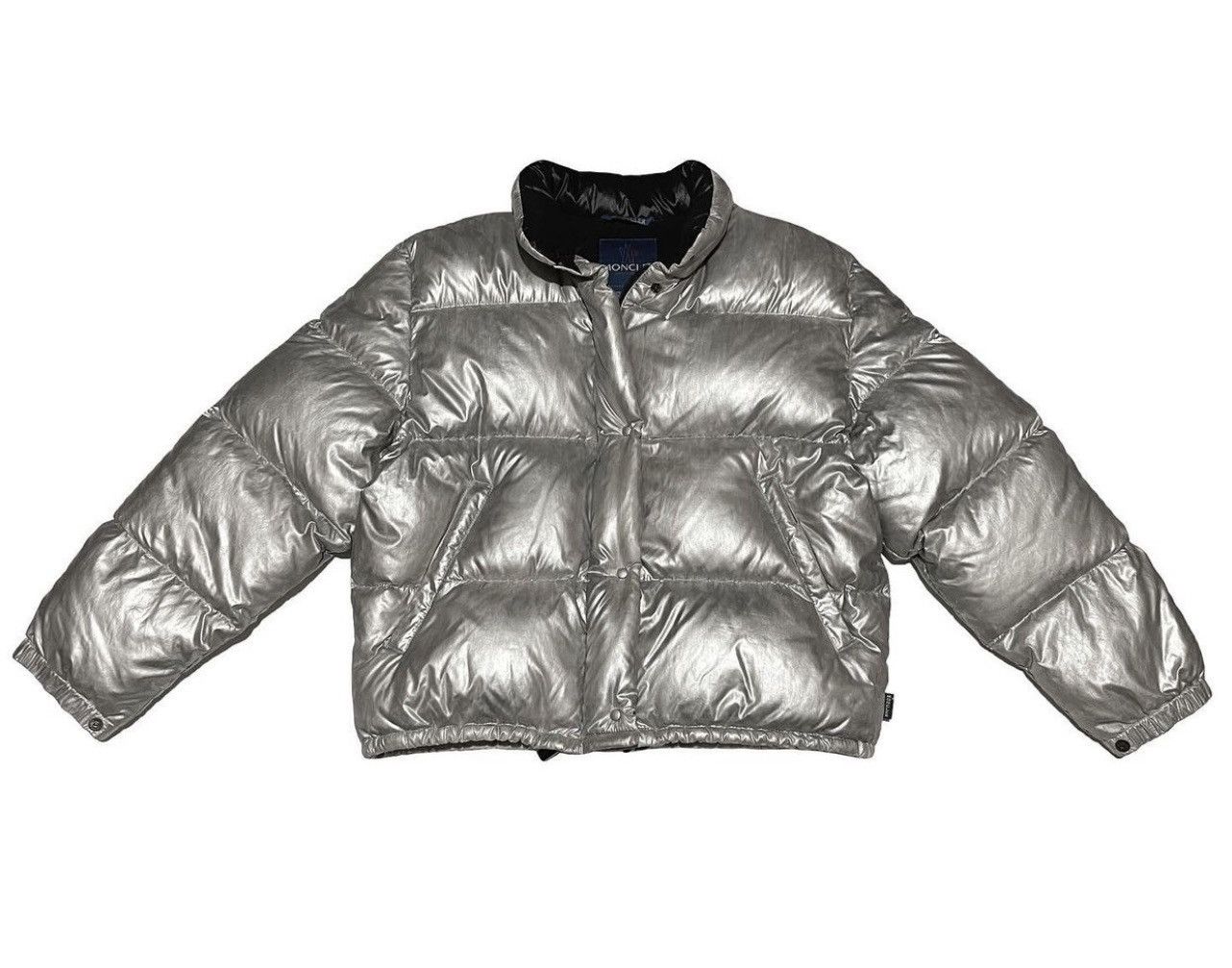 Moncler Vintage moncler silver down jacket | Grailed