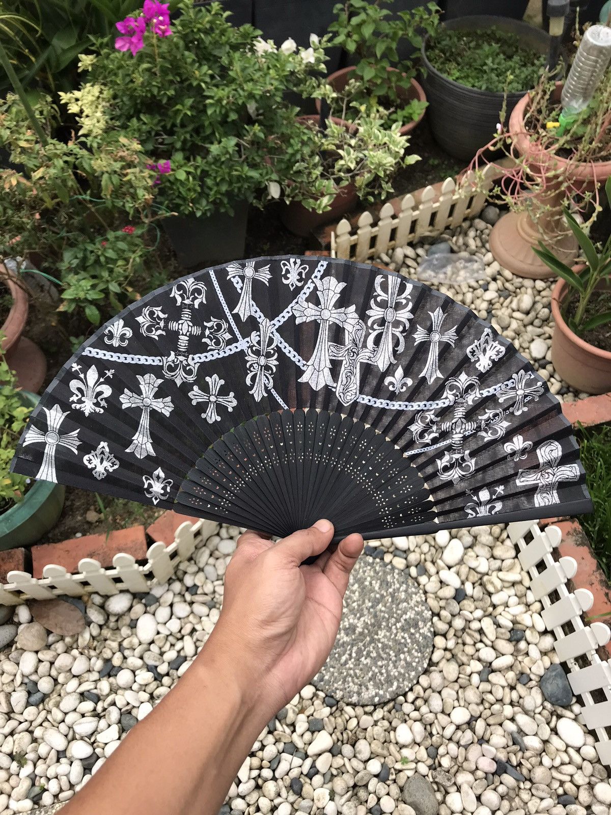 Archival Clothing ASSORTED CROSSES JAPANESE HAND FANS 🇯🇵 | Grailed