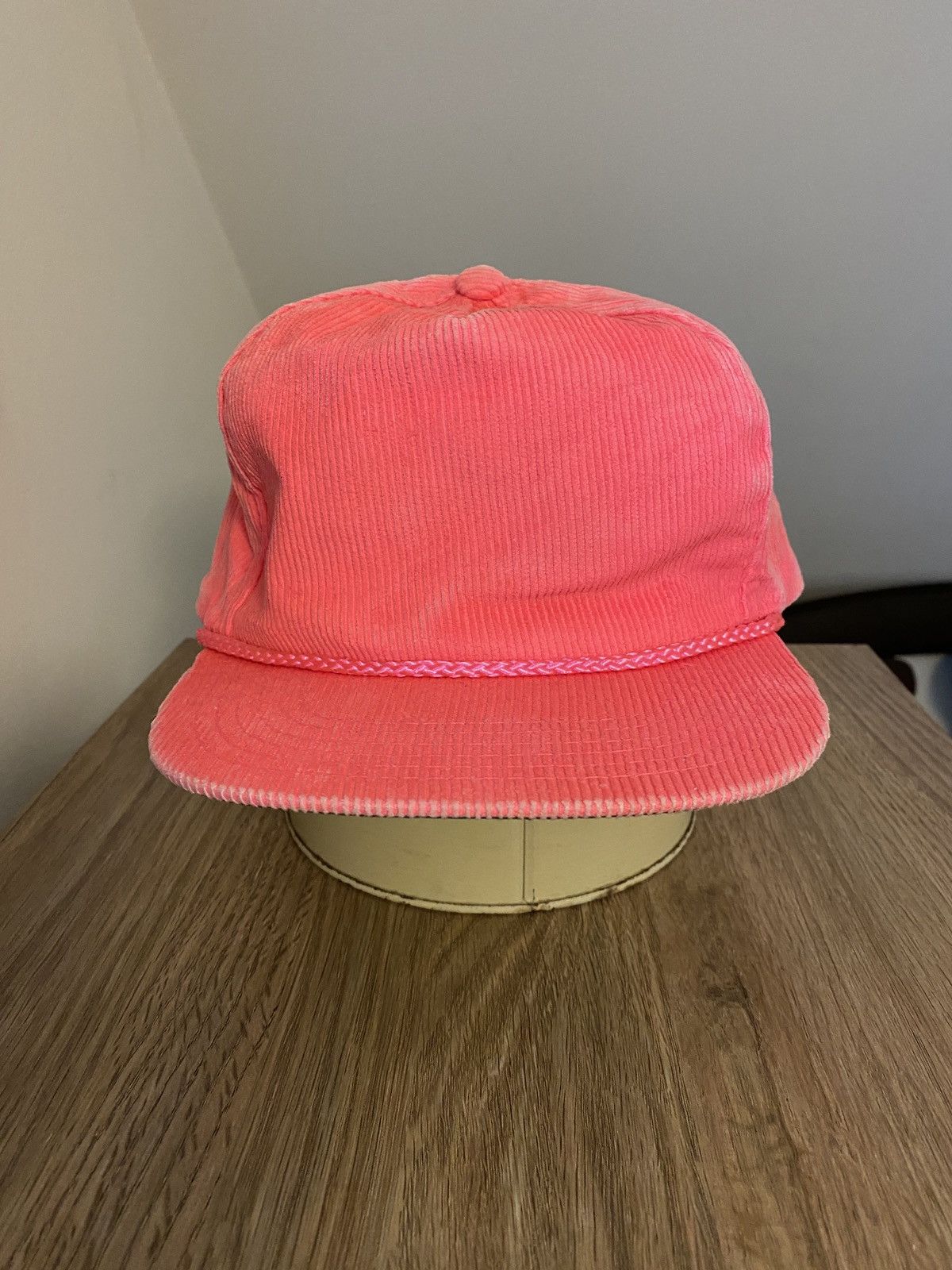 Strapback × Vintage Vintage 80’s Hot Pink Corduroy Faded Strapback Hat ...