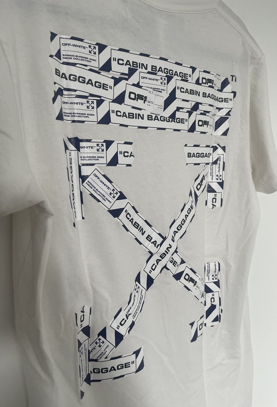 Off-White Off White “Cabin Baggage” Crossed out Logo T-Shirt / White ...