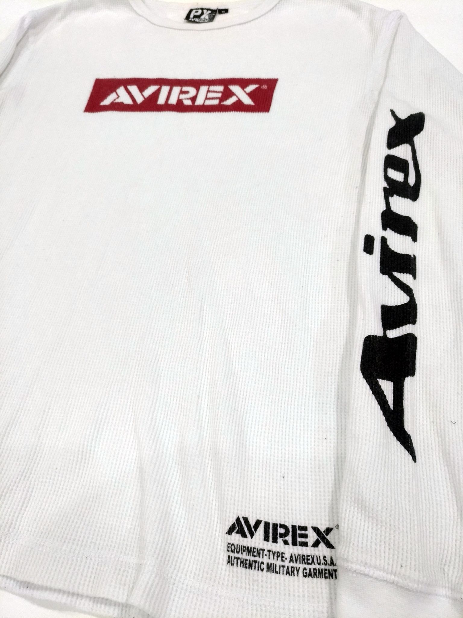Military RARE! AVIREX MILITARY BOX LOGO THERMAL L/SLEEVE. | Grailed