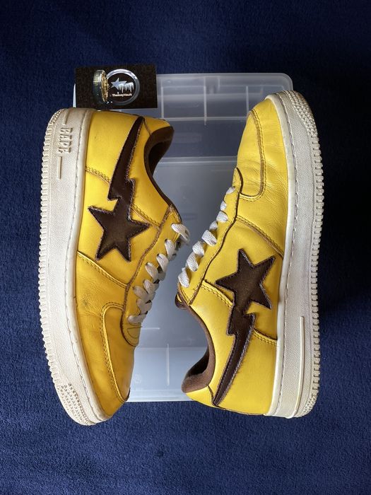 Bape Bape OG Yellow/Brown Bapestas | Grailed