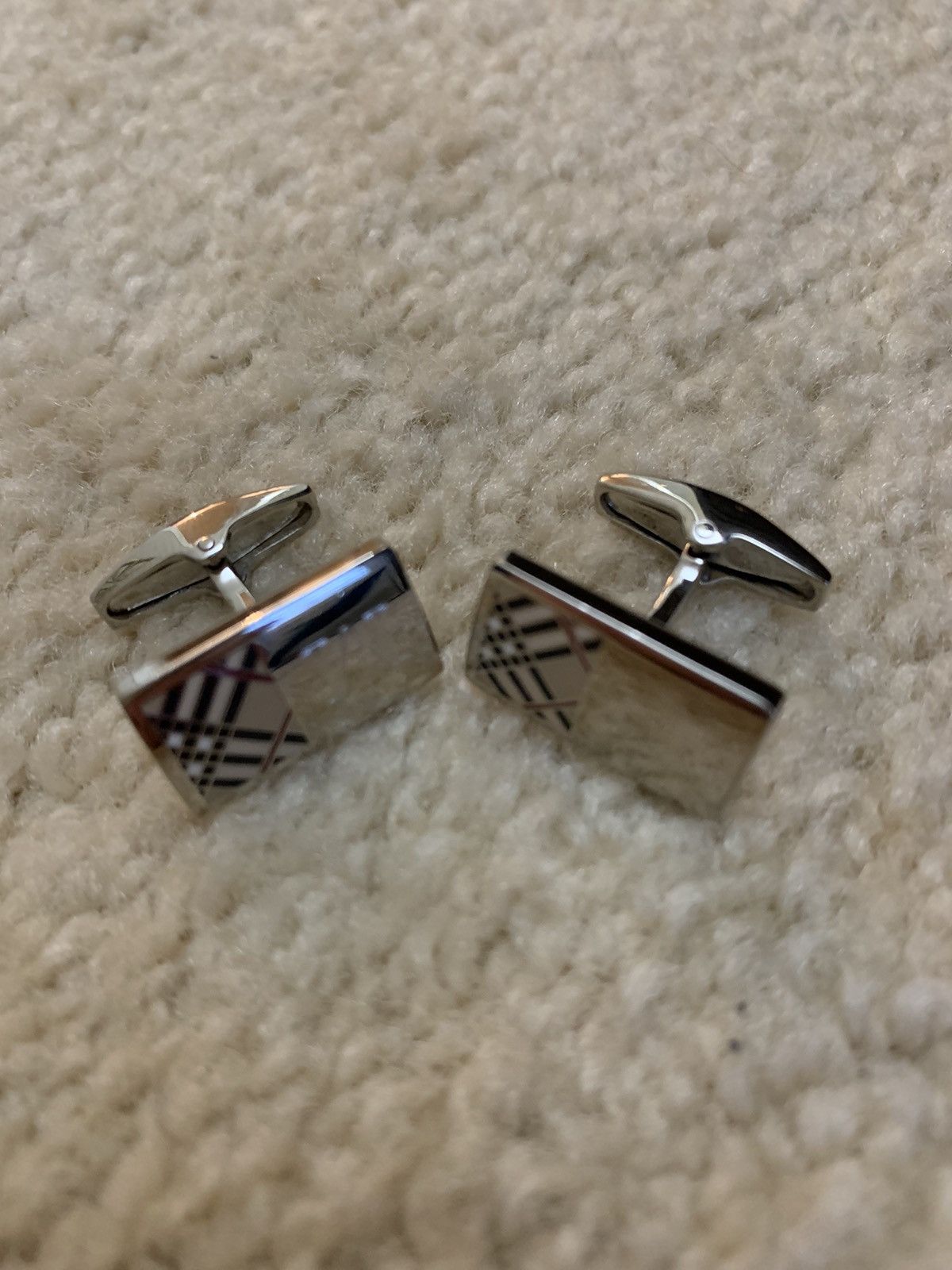 Burberry Cufflinks in Burberry Plaid (“D” and “M” Initial Engraved ...