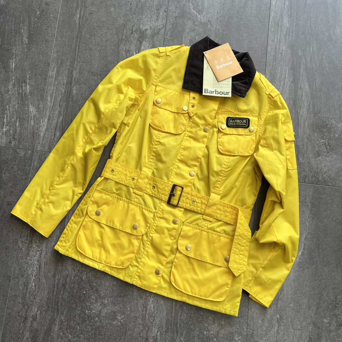 Barbour × Streetwear × Vintage BARBOUR Rainbow Yellow International ...
