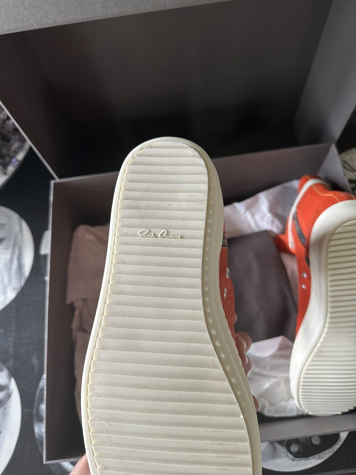 Rick Owens RARE SS22 Fogachine Ramones Orange/Milk [Sample] | Grailed