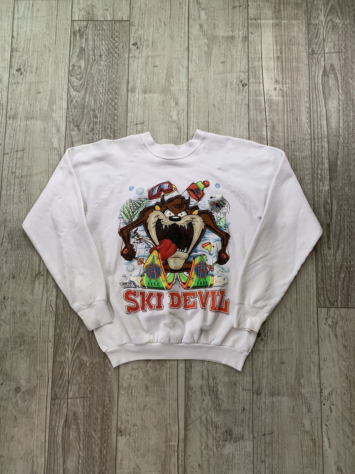 Vintage 1990s Taz Looney Tunes Crewneck: Ski Devil | Grailed