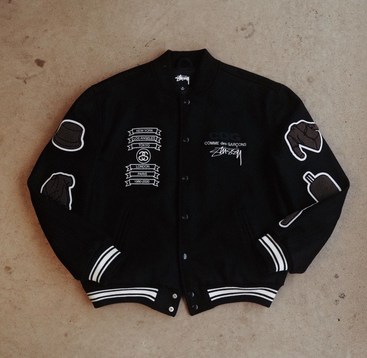 Stussy Stussy CDG Varsity Jacket | Grailed