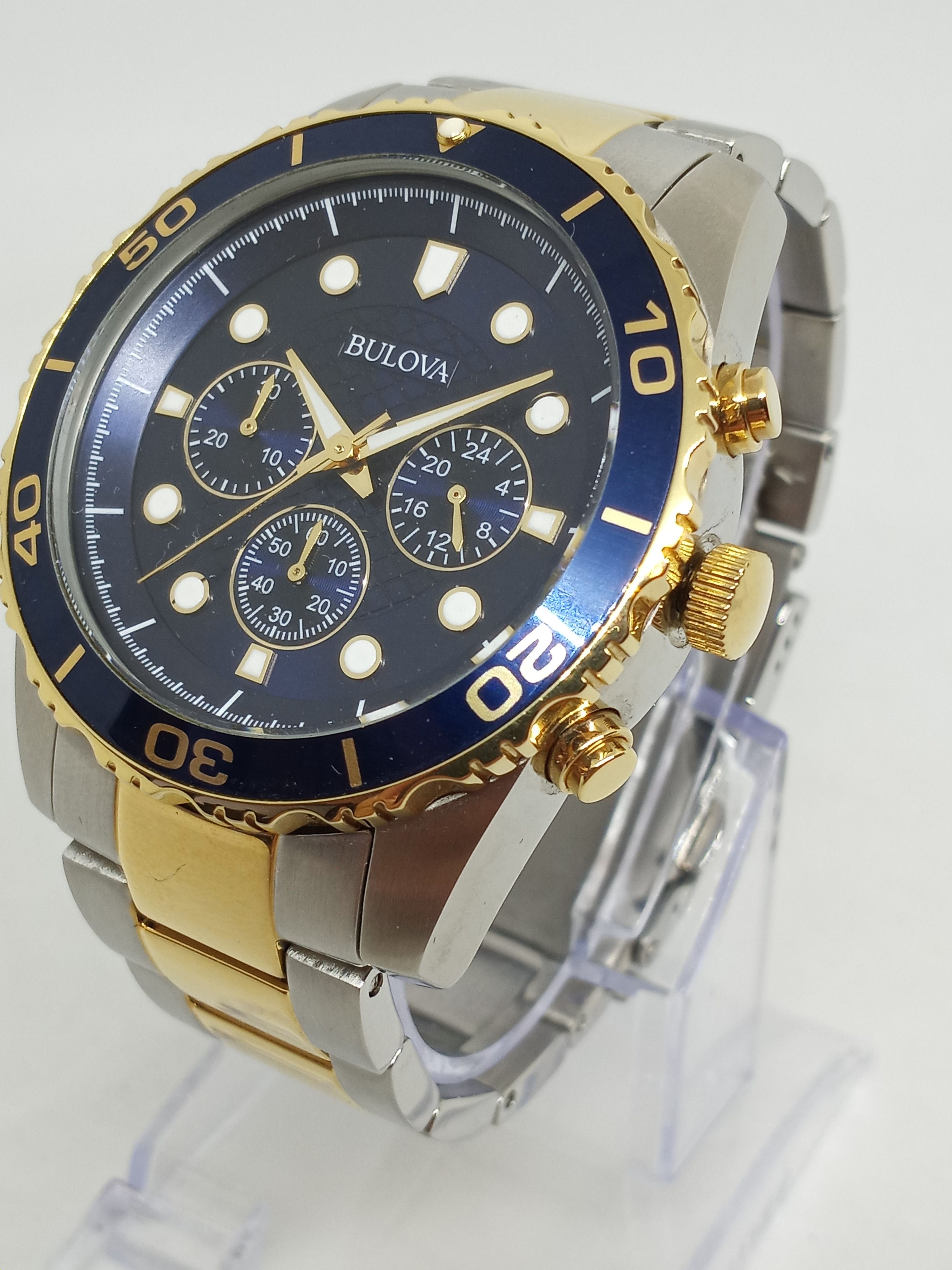 Bulova Bulova 98A170 Men's 43mm Two Tone Quartz Chronograph Watch | Grailed