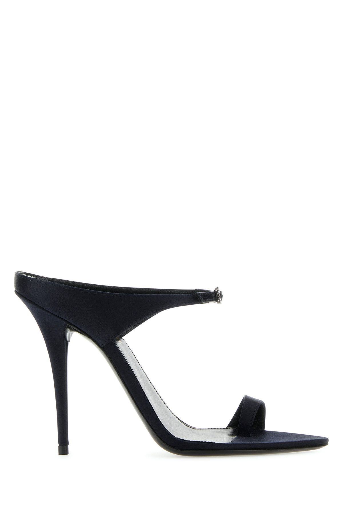 Saint Laurent Paris Midnight Blue Satin Dive Mules | Grailed