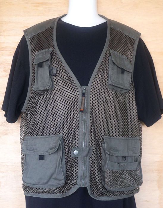 Japanese Brand NEPUCA Army Green Mesh Multi Pockets Tactical Vest | Grailed