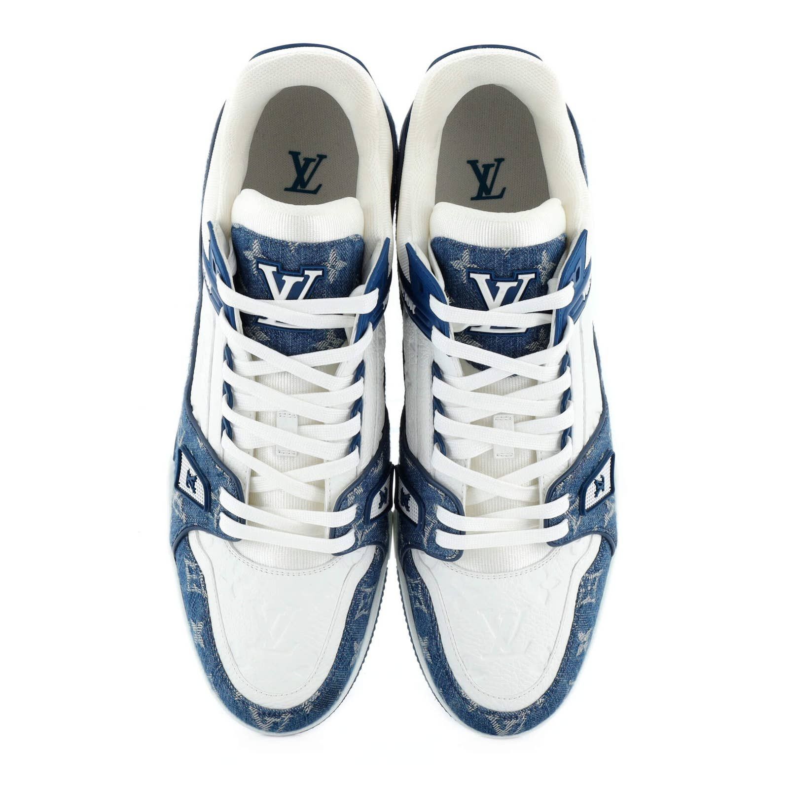 Louis Vuitton Men's LV Trainer Sneakers Monogram Empreinte Leather ...