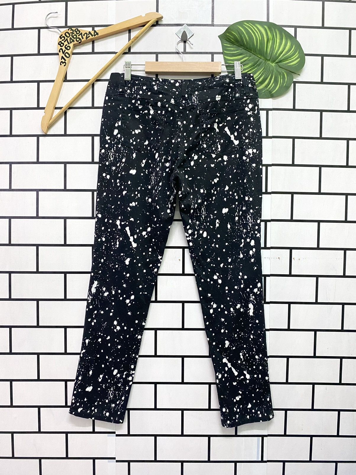 Designer Japan Made Black Acids Wash Nice Design Pants | Grailed