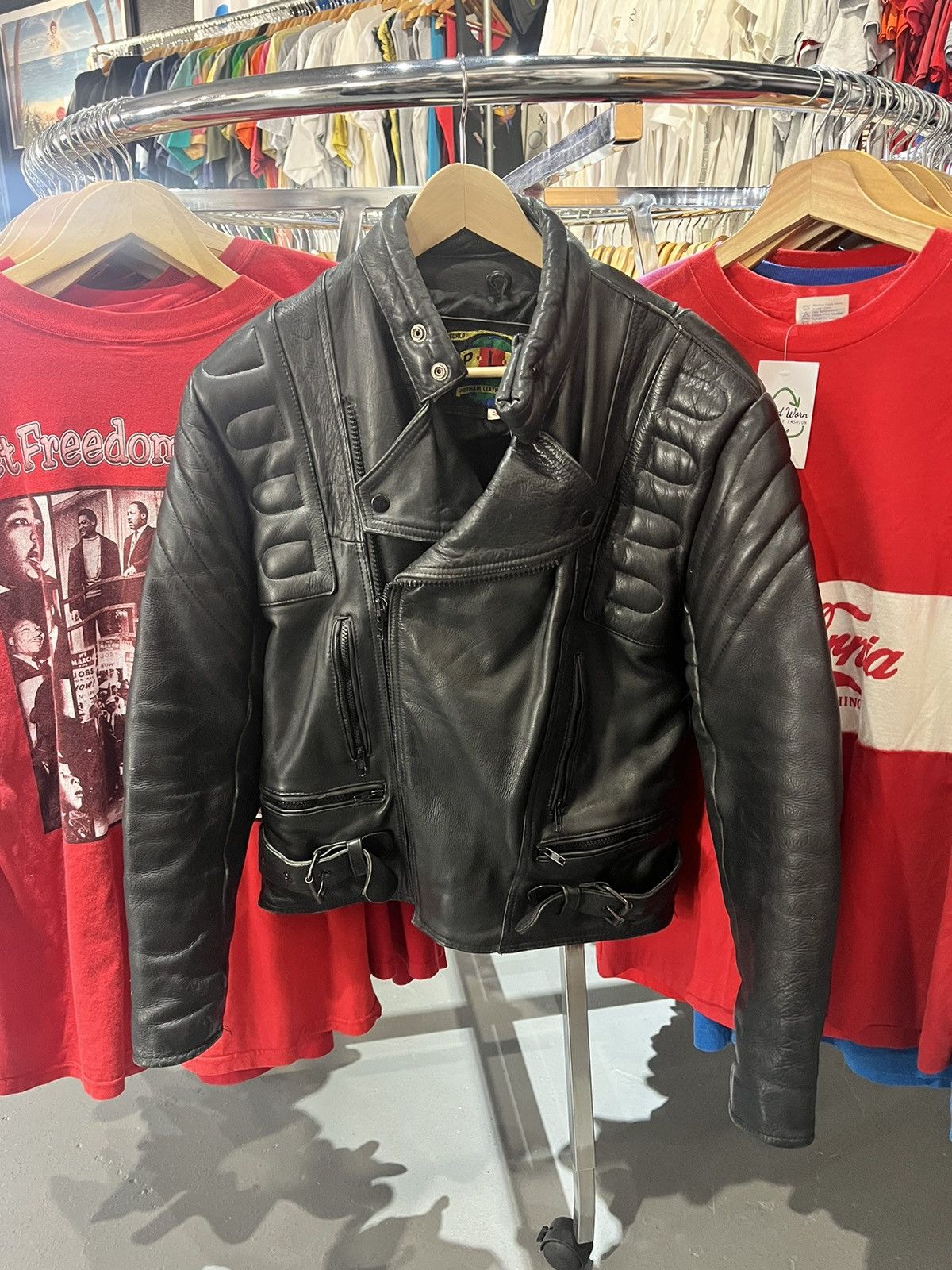 Vintage Vintage PLG Putnam Leathers Moto Racing Style Biker Jacket ...