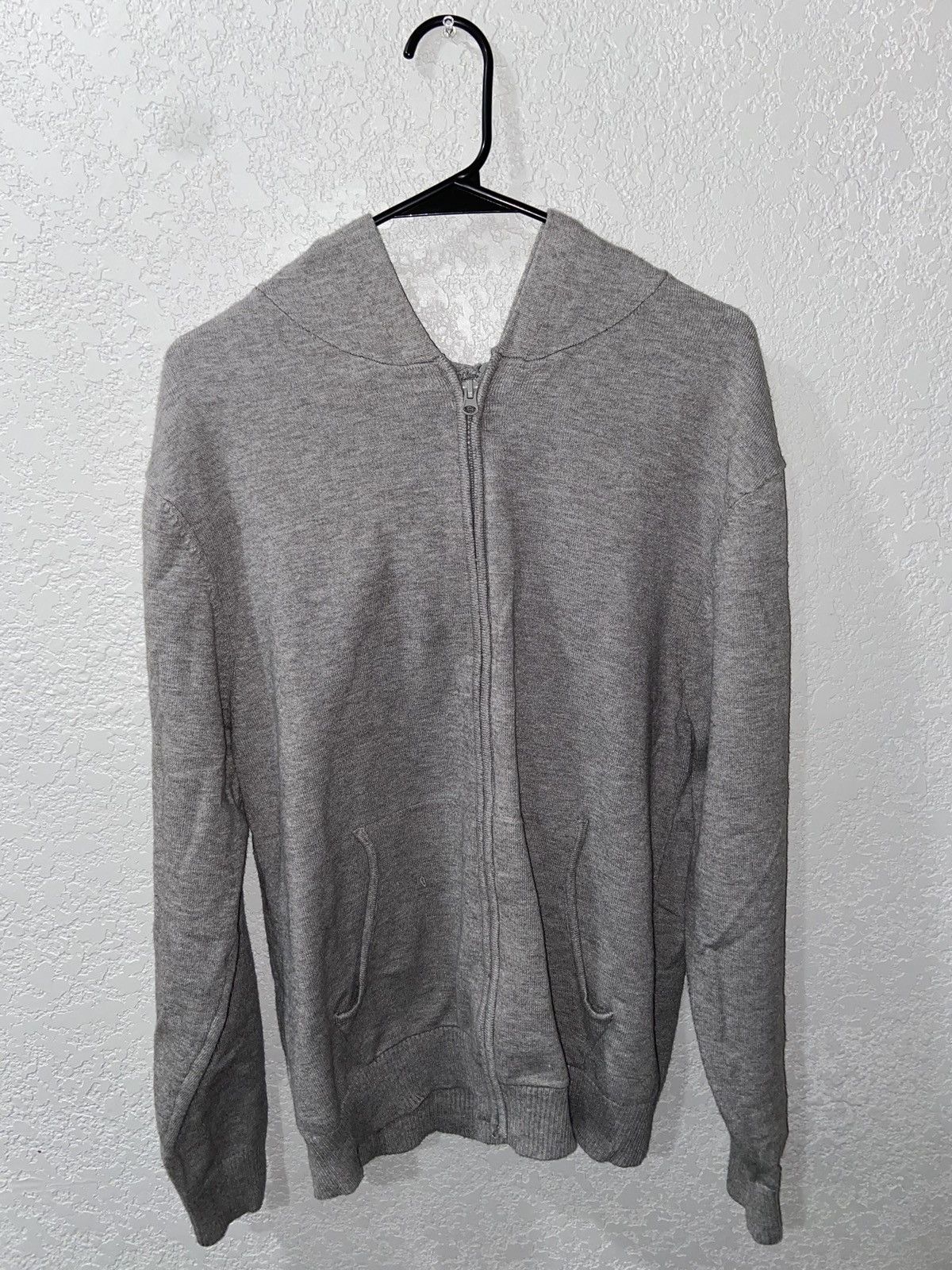 Vintage Grey Soft Zip-Up Hoodie | Grailed
