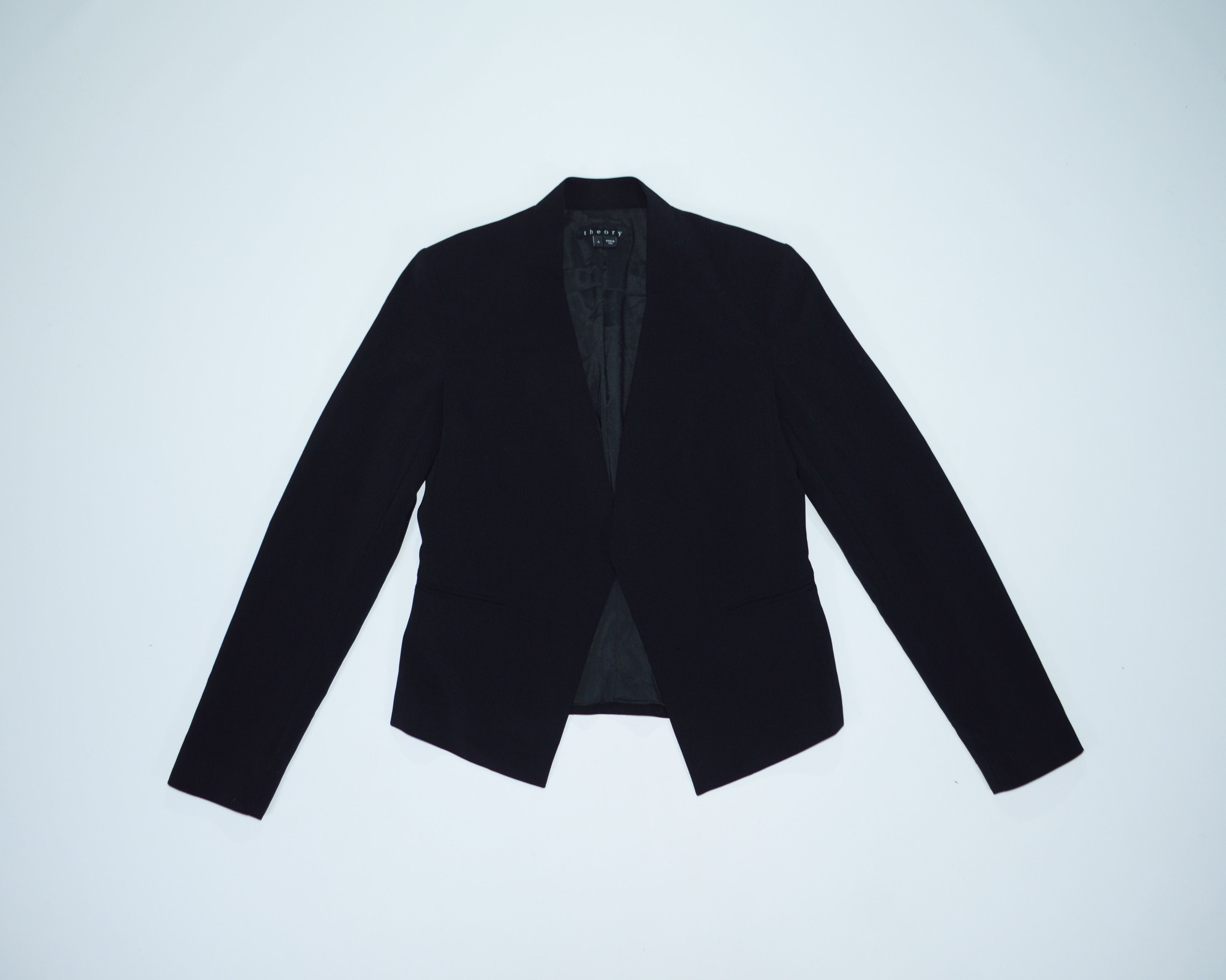 Theory Theory Open Front Long Sleeve Lightweight Blazer Jacket | Grailed