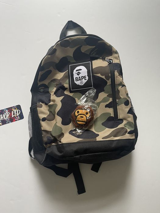 Bape A Bathing Ape Yellow Camo Backpack | Grailed