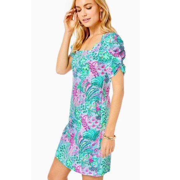 Lilly Pulitzer Lilly Pulitzer Hayden Short Sleeve Dress Large Multi ...
