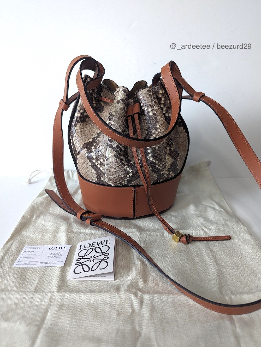 Loewe *NEW* RARE RUNWAY PYTHON LEATHER BALLOON BAG | Grailed