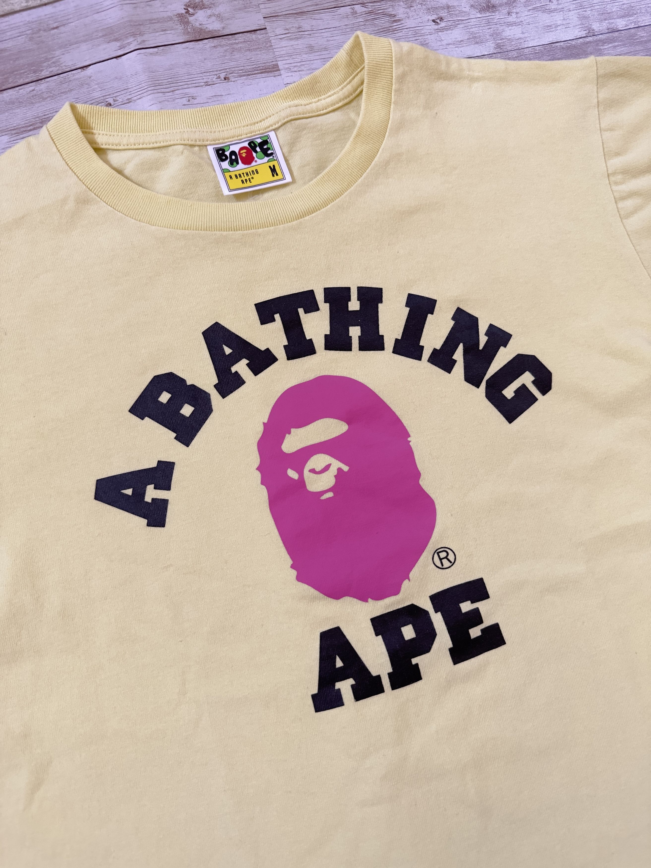 Bape College Logo Tee | Grailed