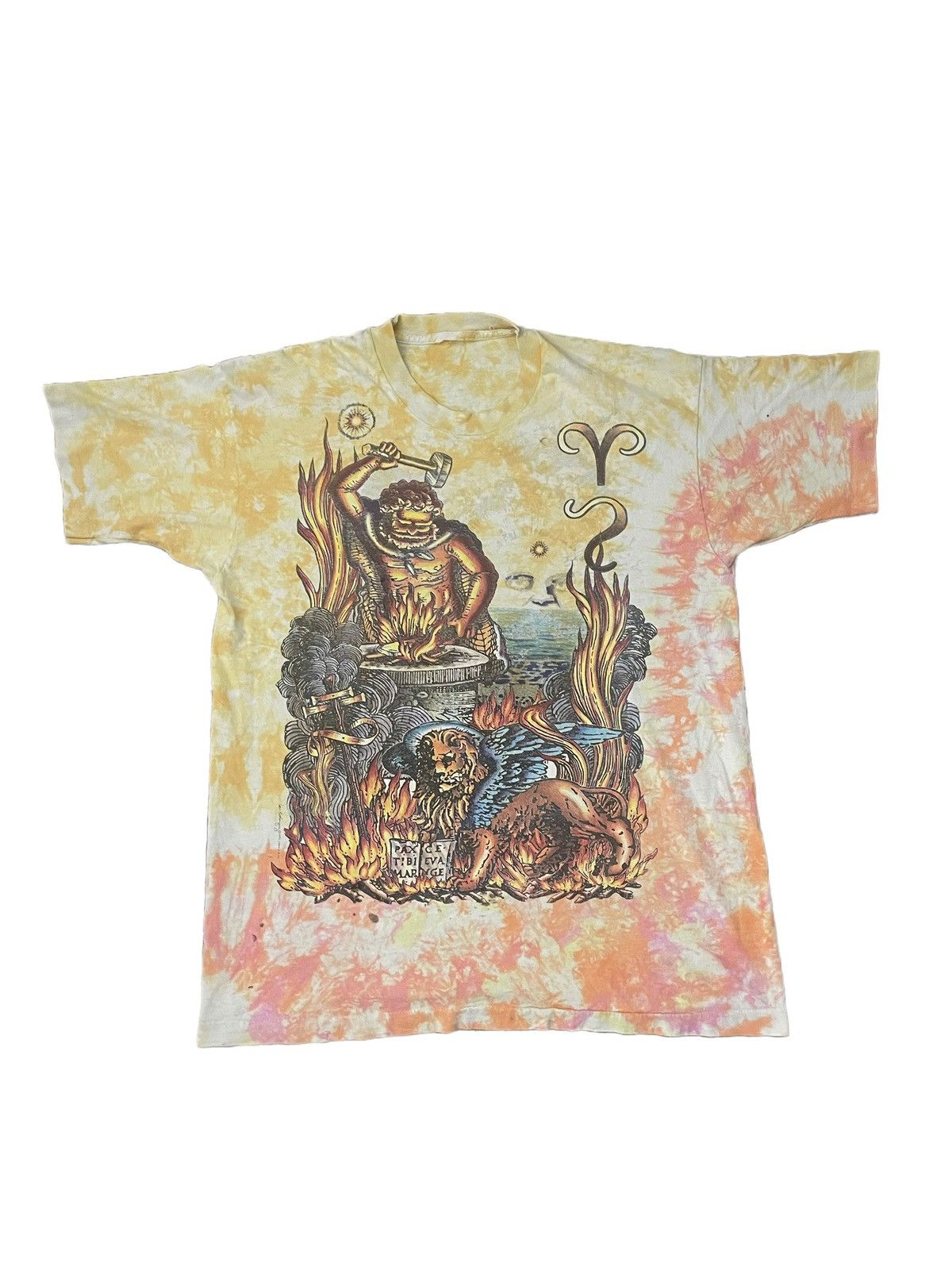 Vintage Crazy Vintage Liquid Blue 1992 Ian Bohorquez Tie-Dye T-Shirt ...