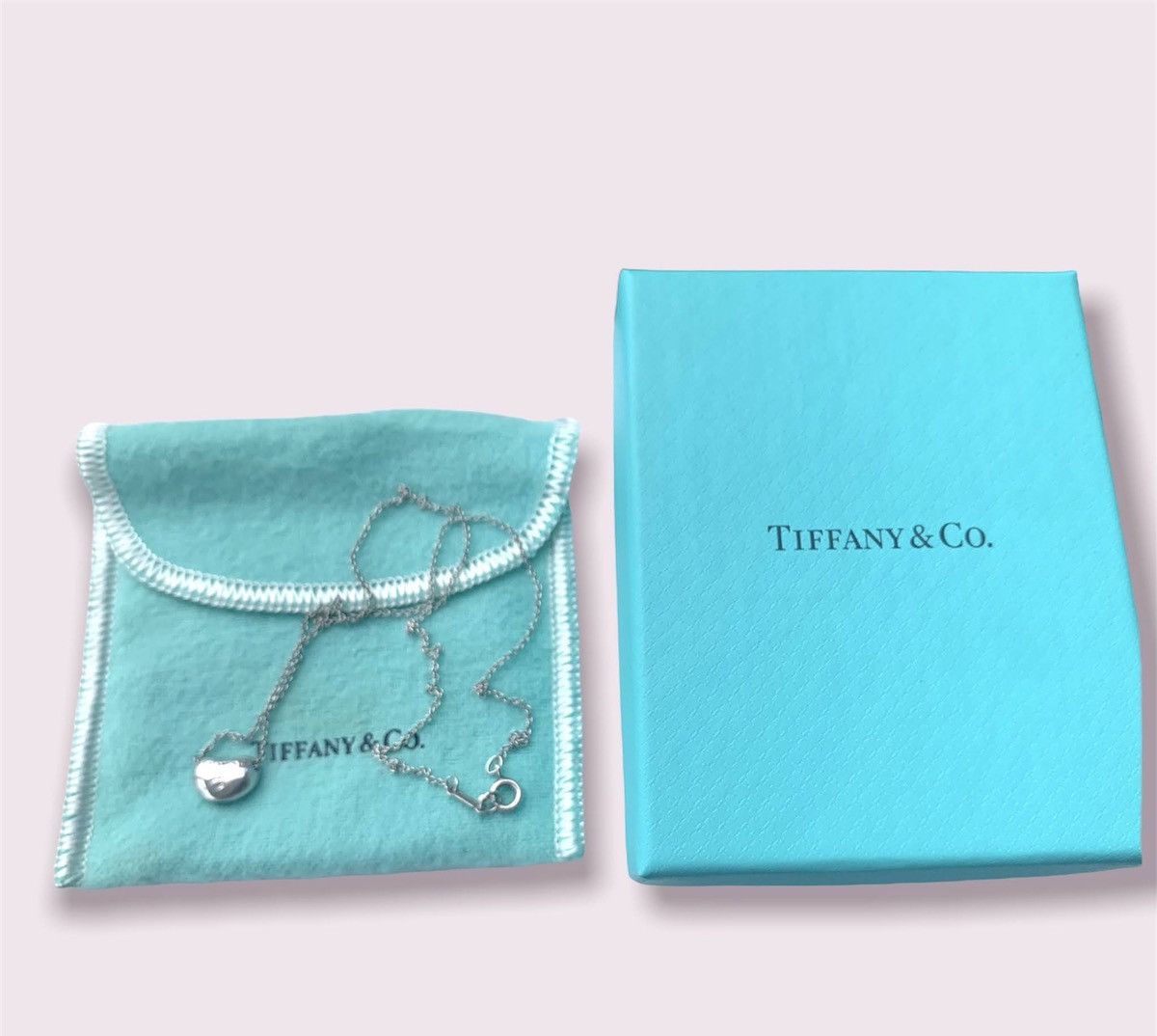 Tiffany & Co. Tiffany & Co Necklace Sterling Bean Charm + Gift Box ...