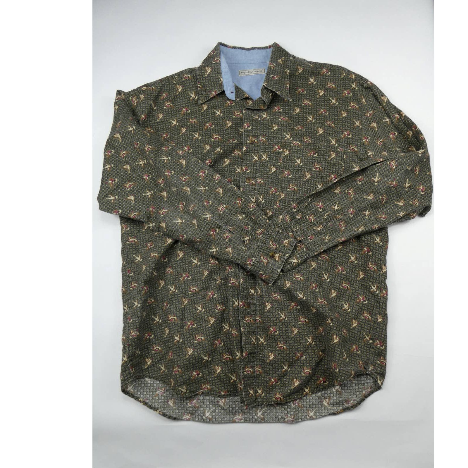 Bugle Boy 1990s BUGLE BOYS duck print oxford button front shirt, large ...