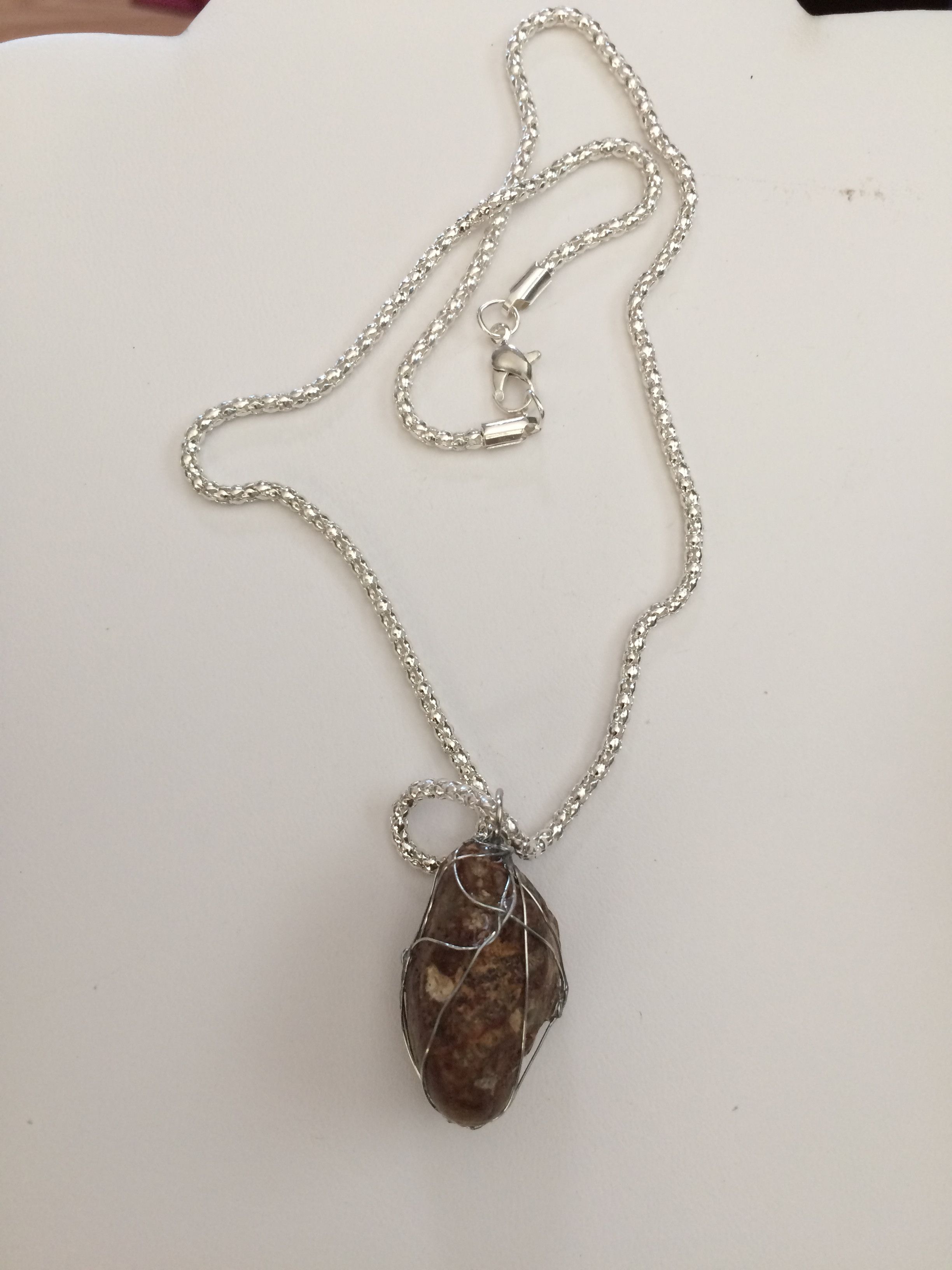 Handmade Red Quartz Rock Wired Chain Necklace | Grailed