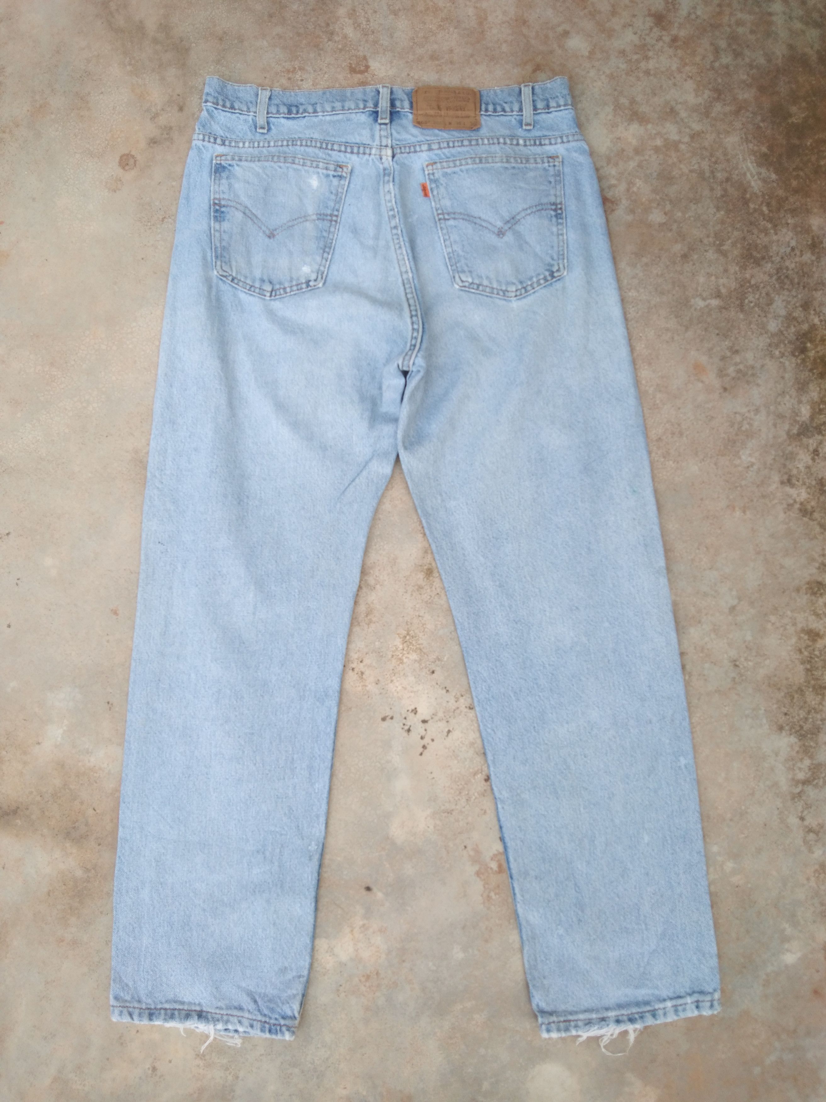Jean × Levi's × Vintage 90s Vintage Levis Jeans 505 Orange Tab USA Distressed Denim | Grailed