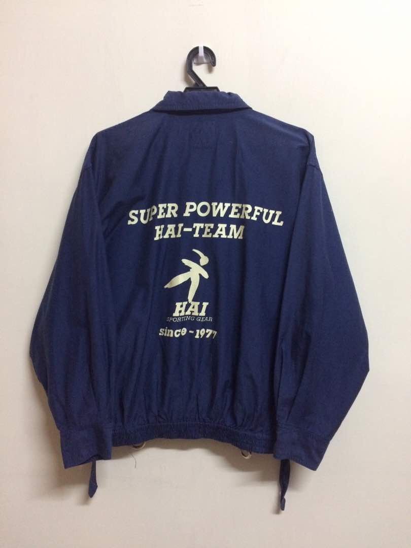 Hai Sporting Gear ISSEY MIYAKE BRAND JACKET NAVY BLUE BIG LOGO | Grailed