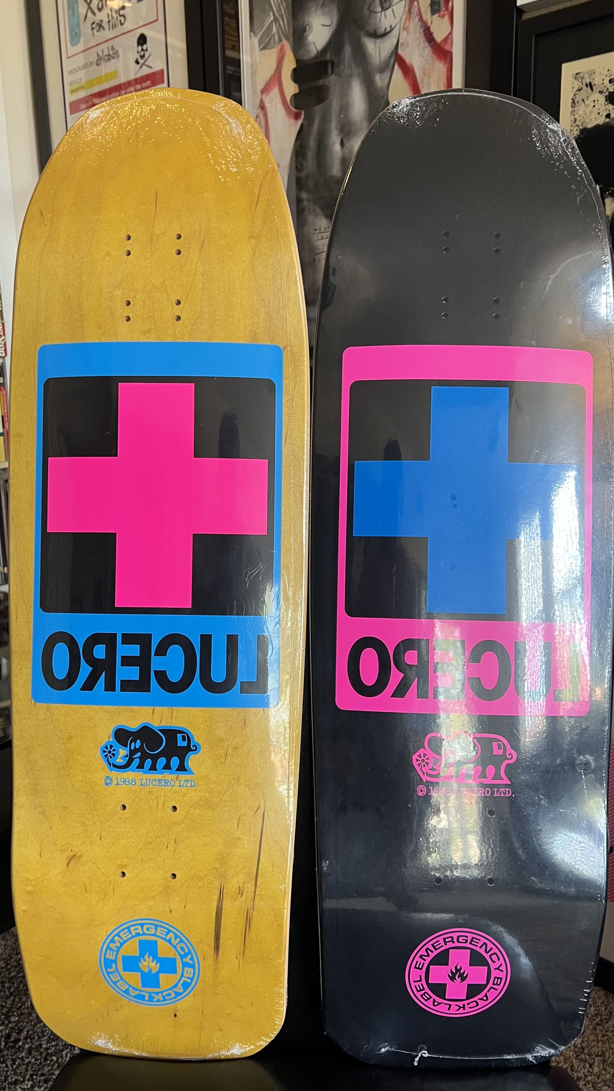 Tony Hawk *SET OF 2* BLACK LABEL LUCERO CROSS SKATEBOARD DECK POWELL ...