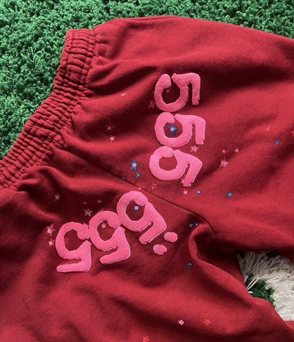 Spider Worldwide Spider Worldwide 555 Sweatpants Red Large | Grailed