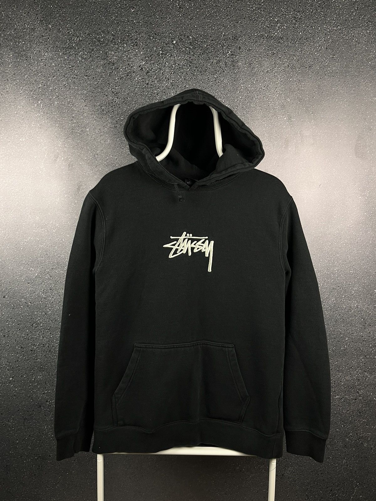 Luxury × Streetwear × Stussy Men’s hoodie black big logo stussy size M ...