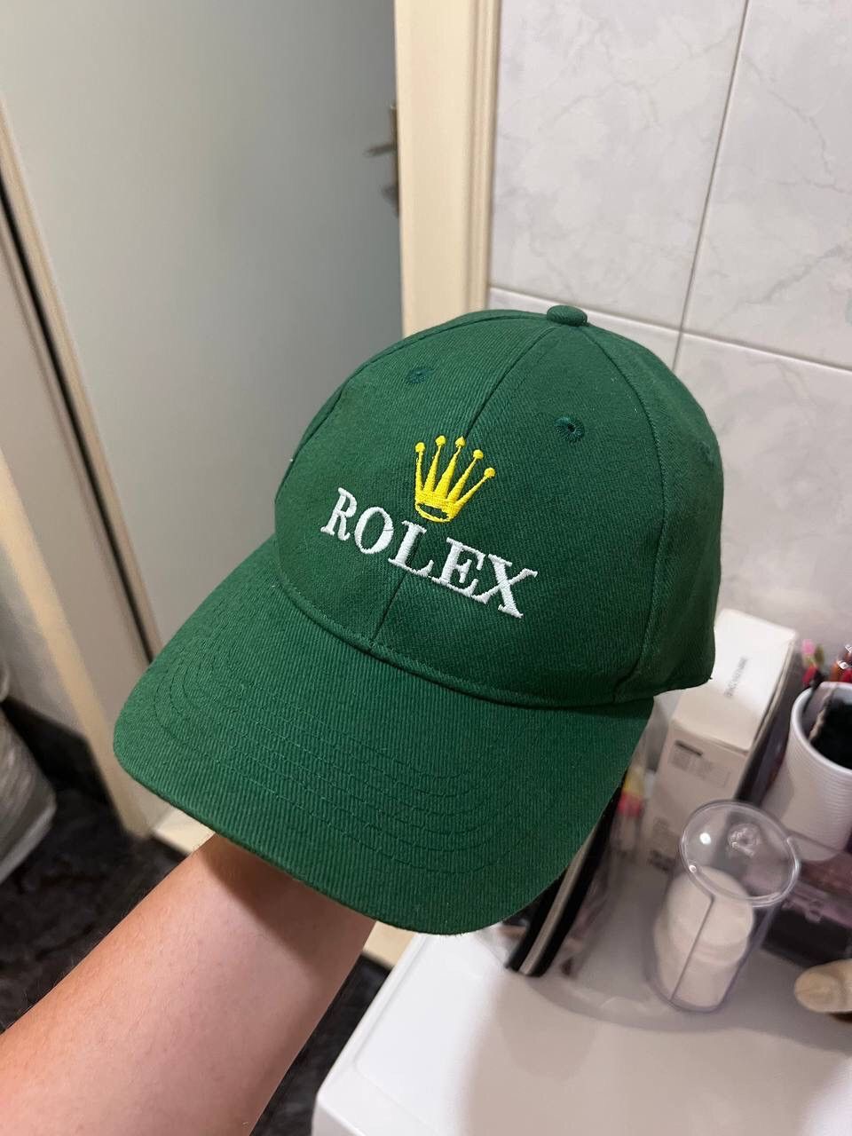 Rolex × Vintage RARE ROLEX WATCH COMPANY GREEN VINTAGE CAP HAT USA ...