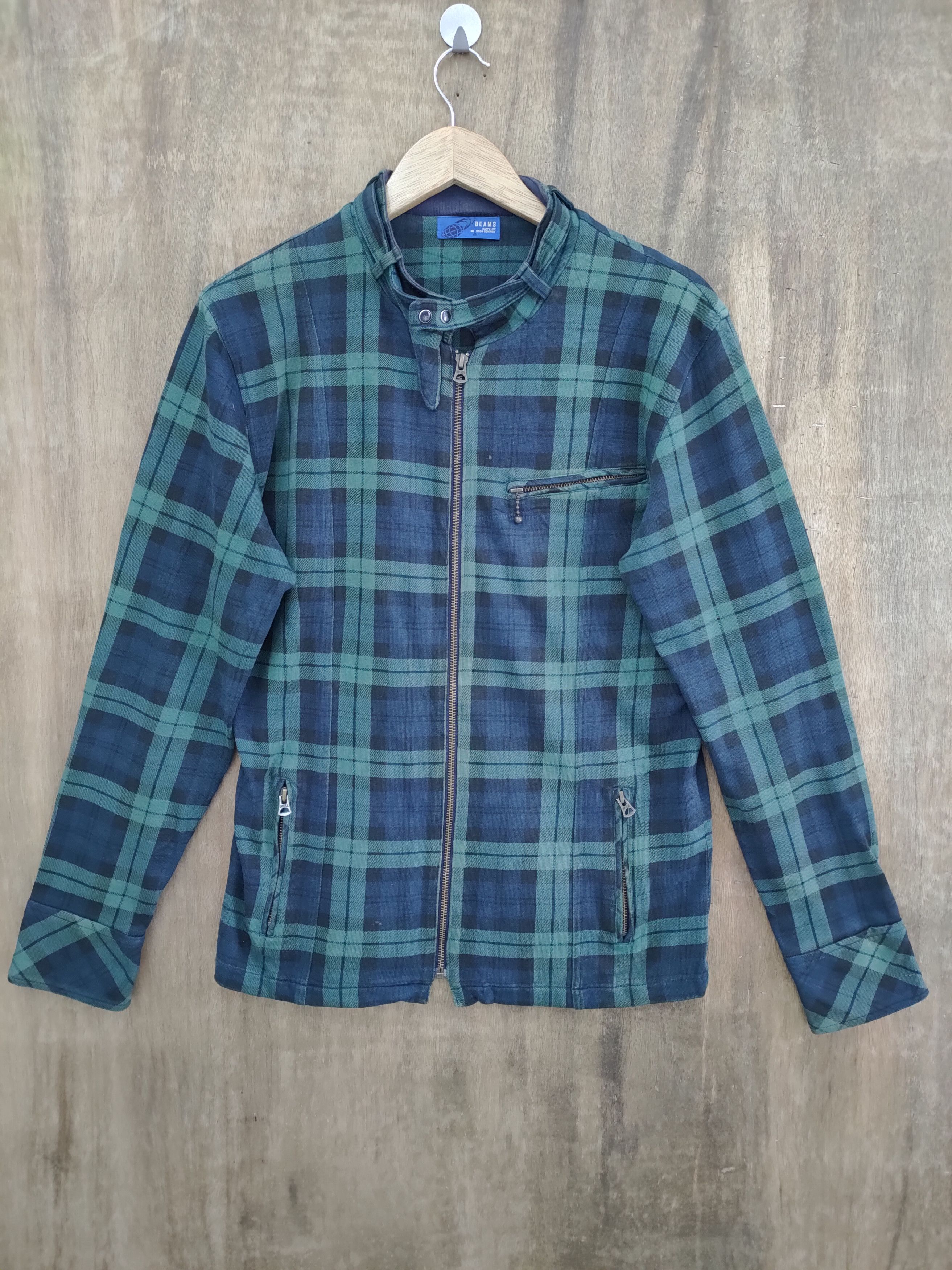 Beams Plus × Flannel × Seditionaries BEAM CHEKERED STREETWEAR ZIPPER UP ...