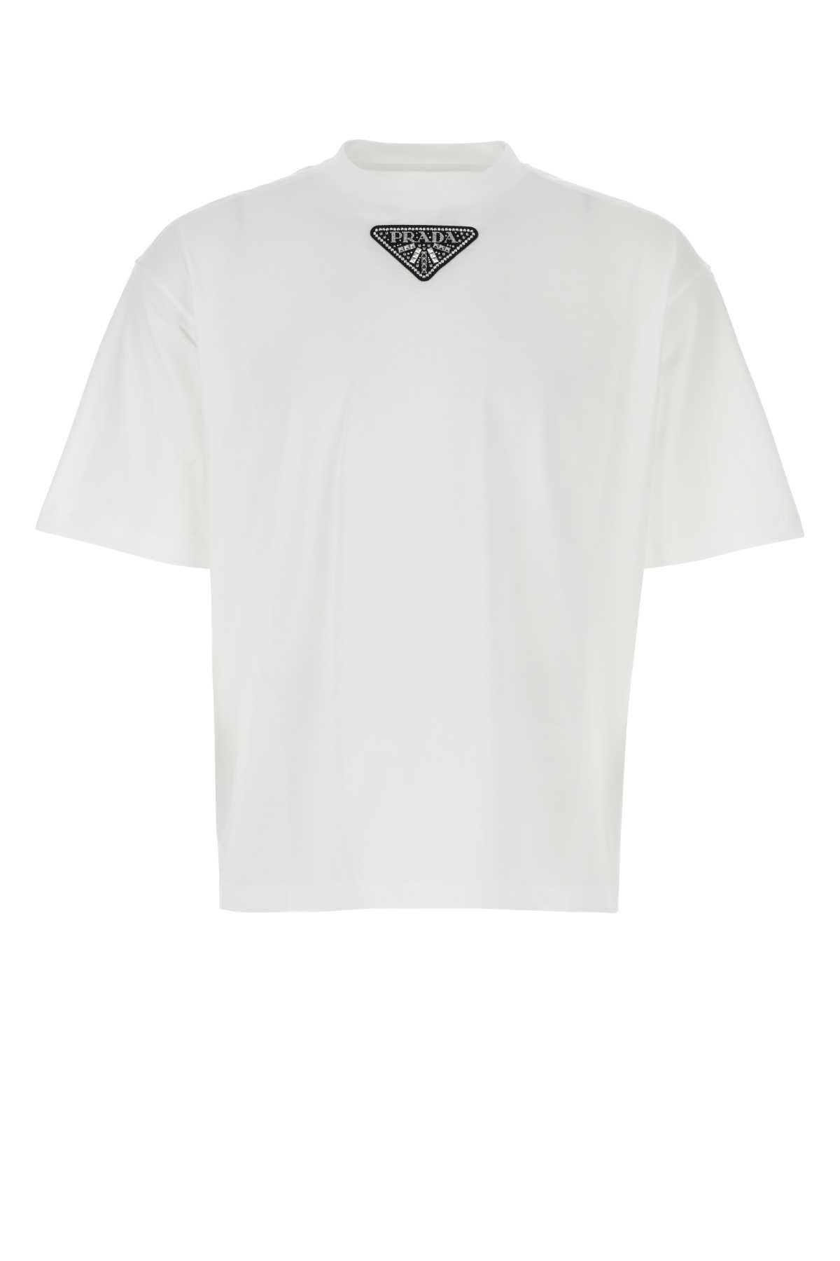 Prada White Cotton Oversize T-Shirt | Grailed