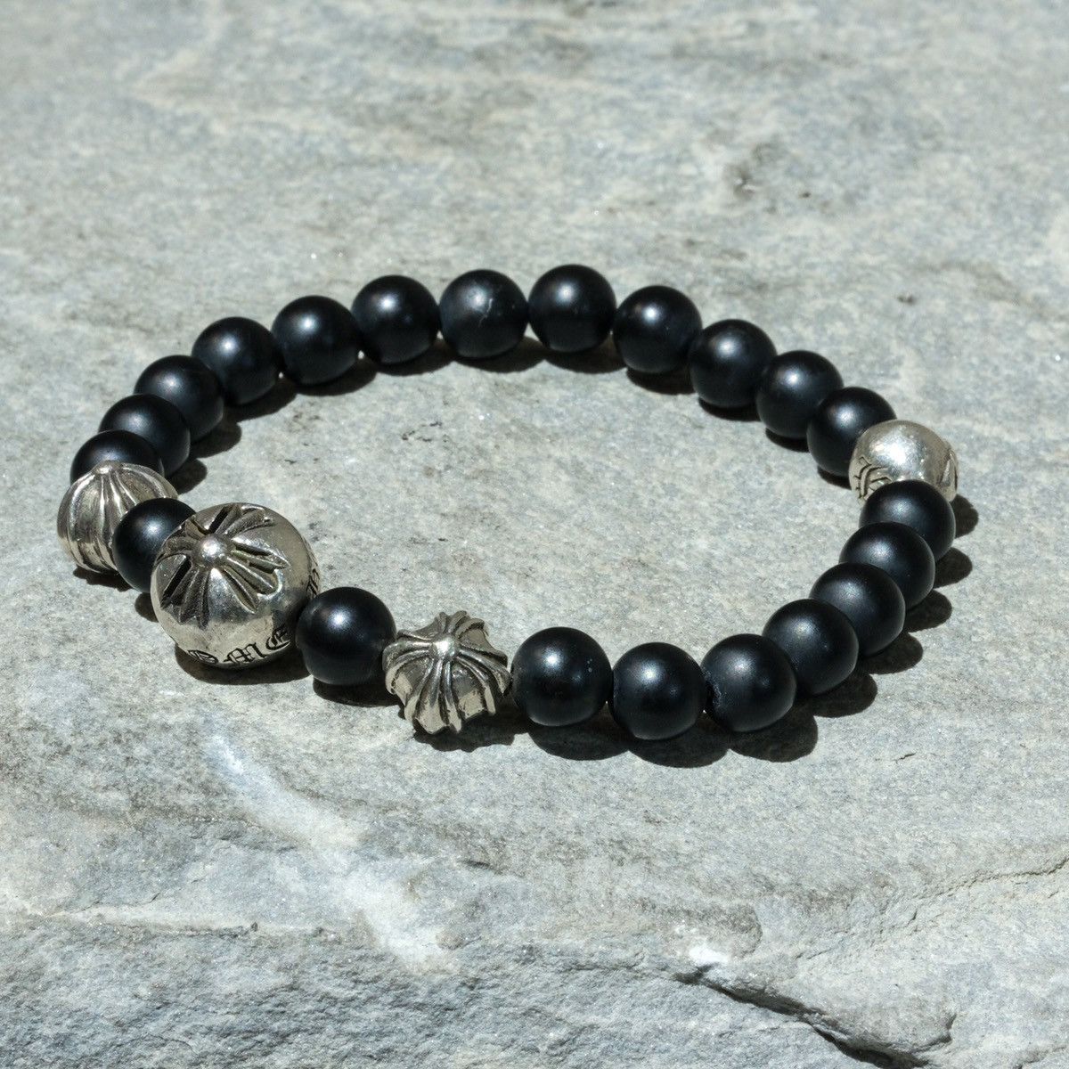 Chrome Hearts CHROME HEARTS 8MM BEAD 4 BALL BRACELET | Grailed