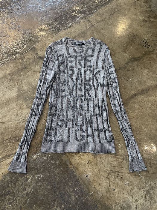 Raf Simons Raf Simons SS 2009 white black woven Cotten blend Longsleeve ...