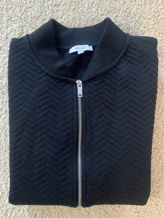 Reiss Charlie Zip-Through Quilted Bomber Sweater | Grailed
