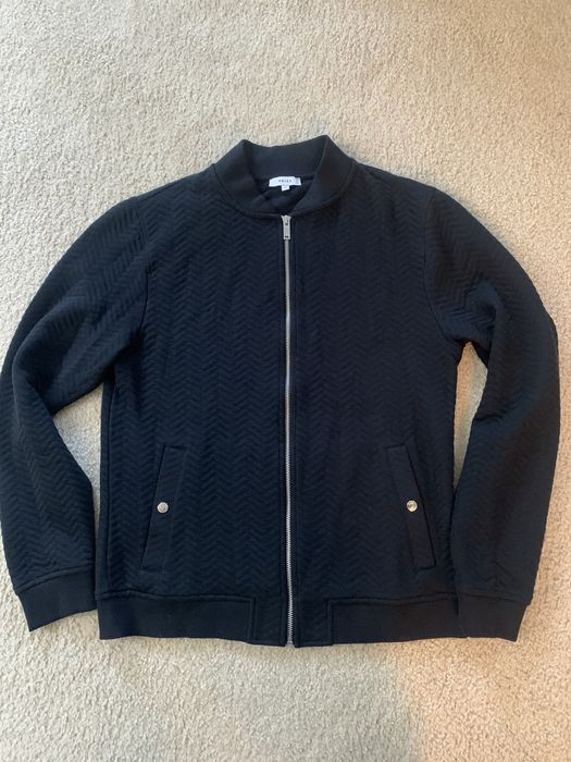 Reiss Charlie Zip-Through Quilted Bomber Sweater | Grailed