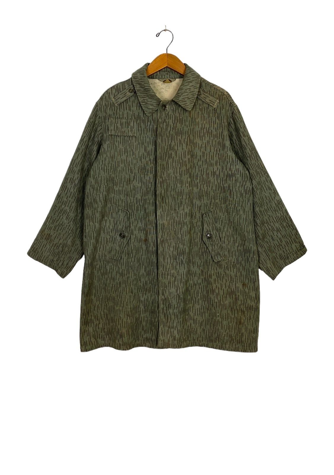 Vintage Rare‼️ Vintage 70s Czech Army Rain Drop Camo Trench Coat | Grailed
