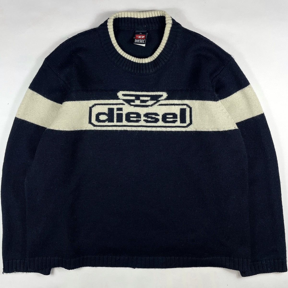 Diesel × Streetwear × Vintage Vintage Diesel Sweater Jumper D logo Y2K ...