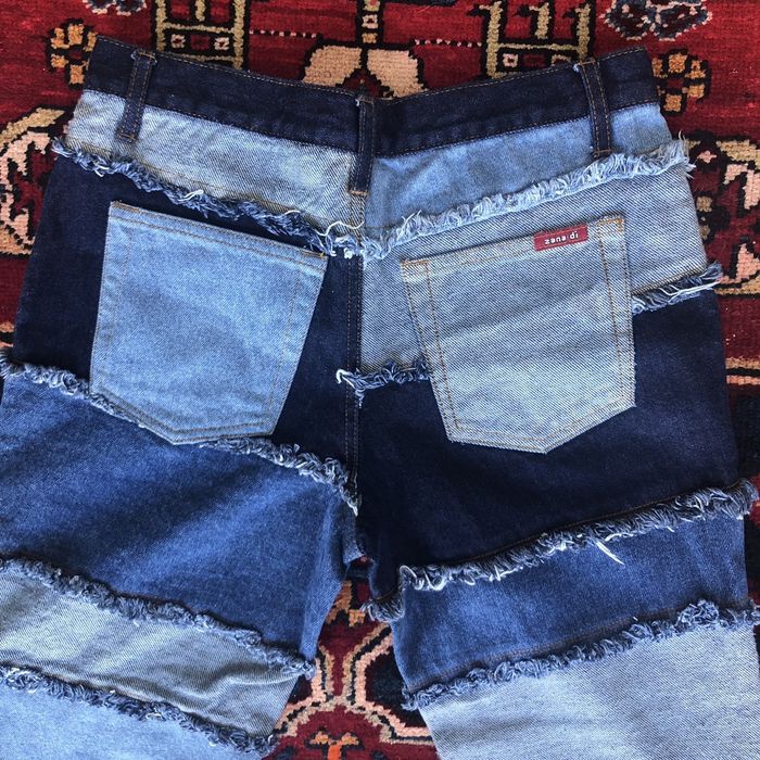 Vintage Vintage patchwork jeans Zana Di 90s flared rave jeans Y2K 28 ...