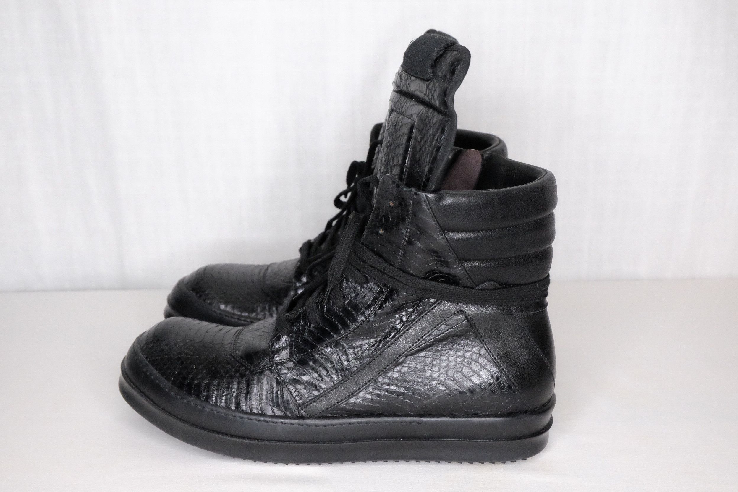 Rick Owens Rare: Black Python Geobasket | Grailed