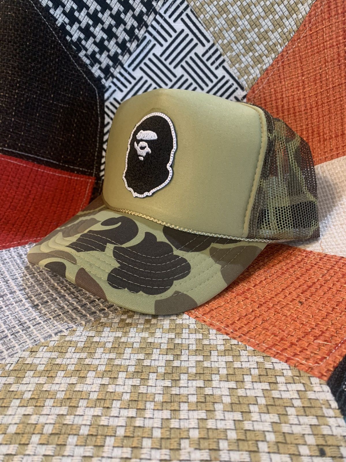 Streetwear × Vintage Custom Made Bape Trucker Hat | Grailed