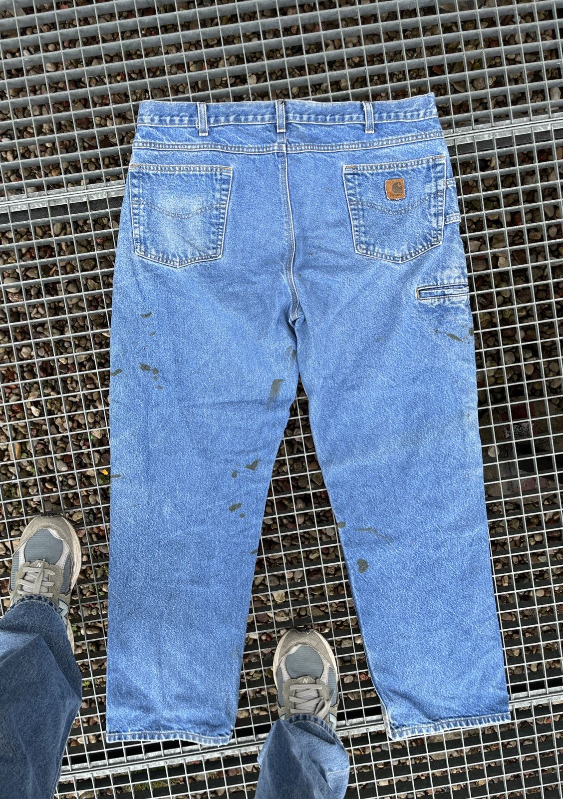 Vintage Vintage 90s Carhartt Baggy Light Blue Work Denim Jeans Pants | Grailed