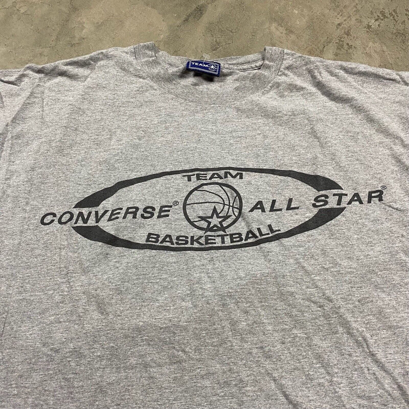 Converse 90s VTG CONVERSE TEAM ALL STAR Chuck Taylor Cons Basketball XXL Logo T Shirt OG | Grailed