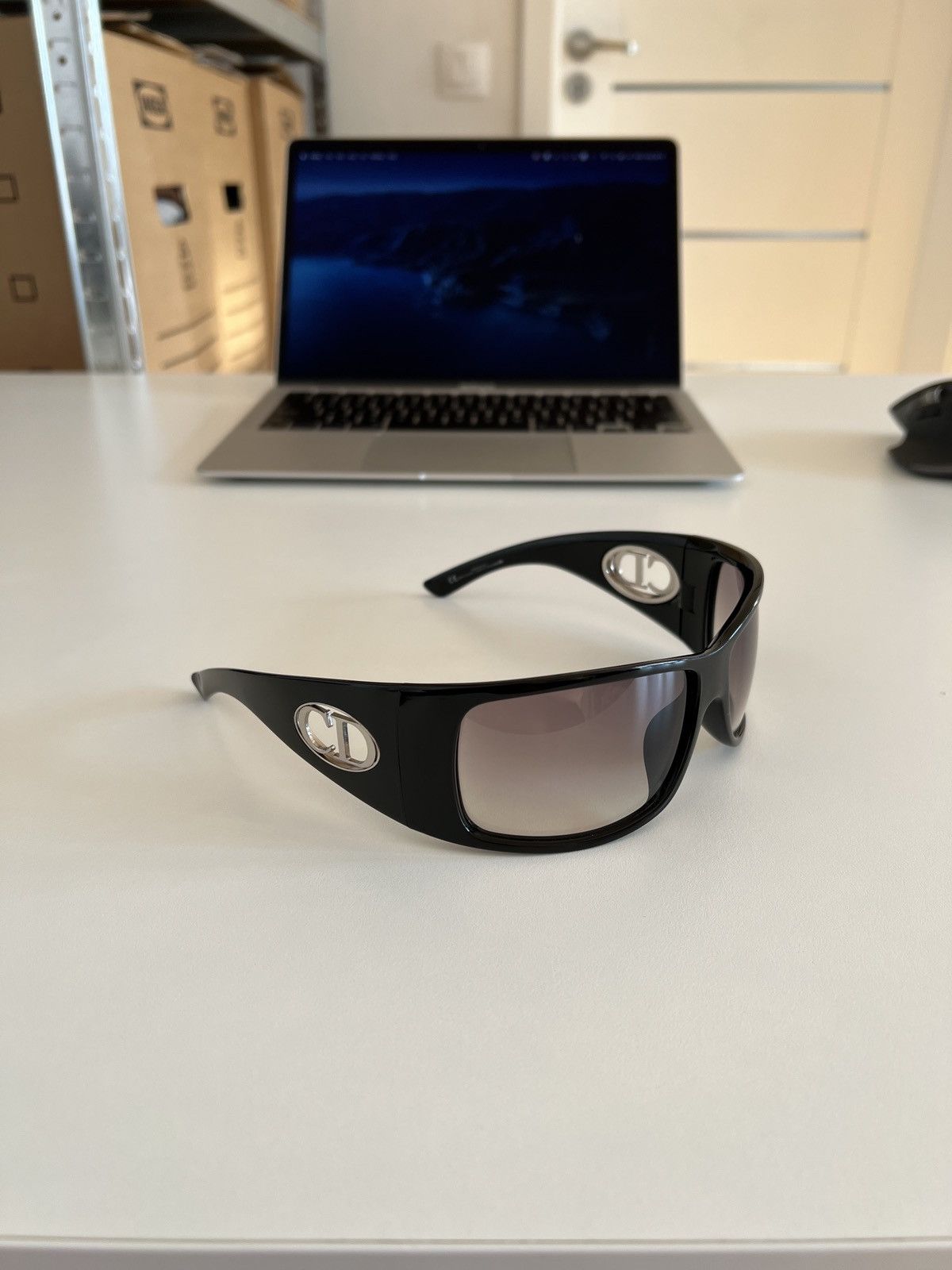 Dior Dior flavour 1 mask black cd silver logo optyl sunglasses | Grailed